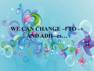 IRREGULAR NOUNS WITH PLURAL FORMS | PPTX