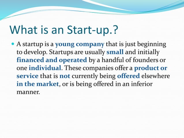 start-ups | PPTX