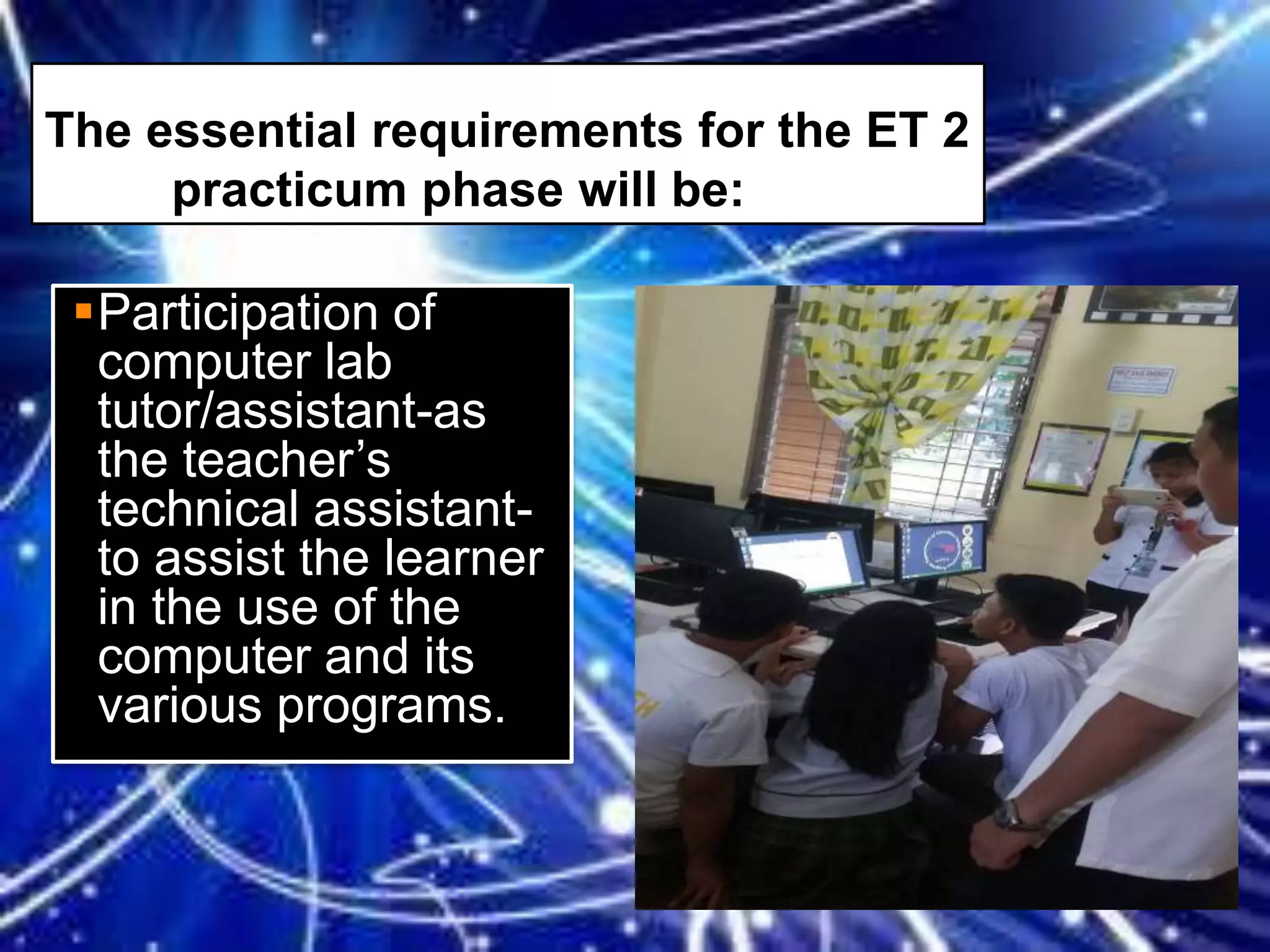Educational Technology 2 : Lesson 10 PRACTICUM | PPTX