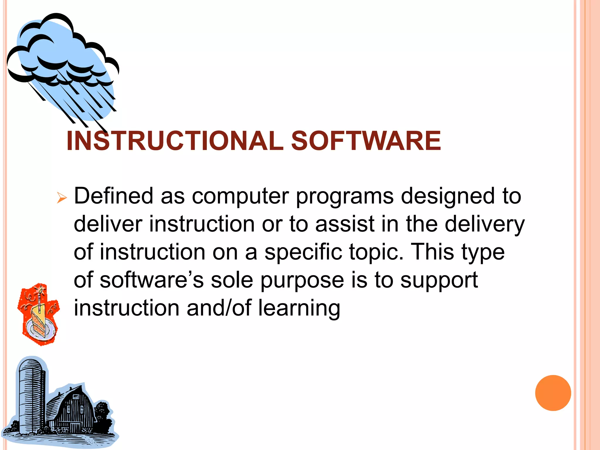 Ed.tech.ii chapter 6 (instructional software for classroom use) | PPTX