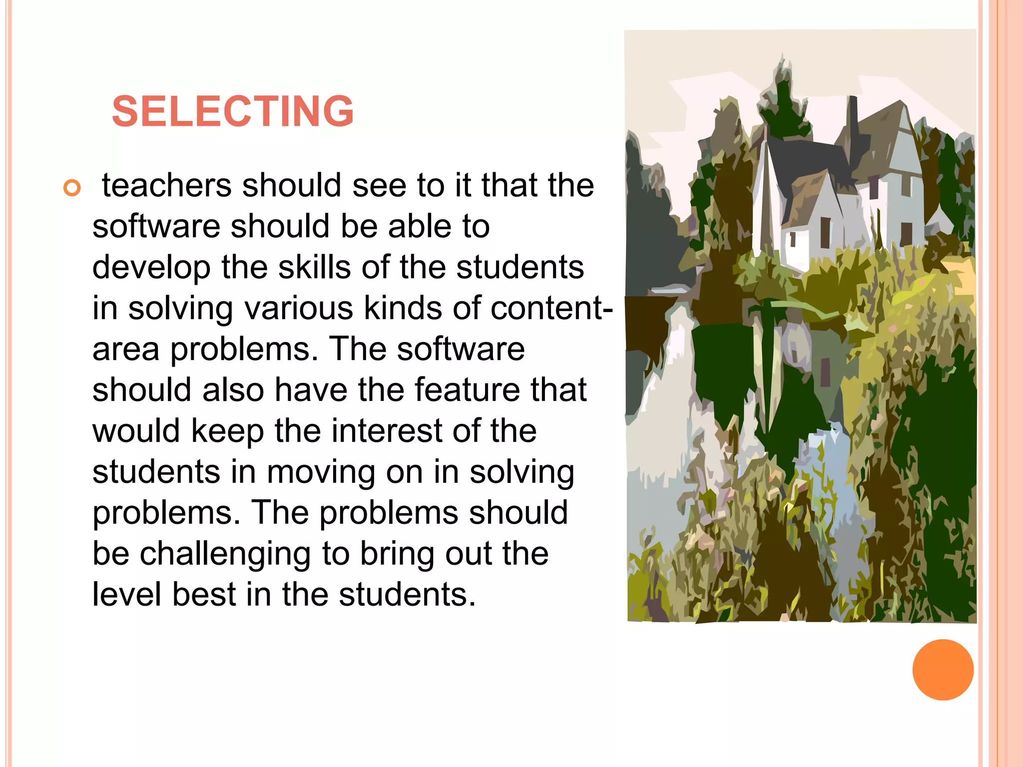 Ed.tech.ii chapter 6 (instructional software for classroom use) | PPTX