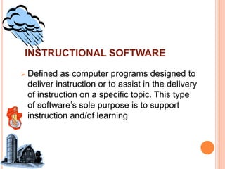 Ed.tech.ii chapter 6 (instructional software for classroom use) | PPTX