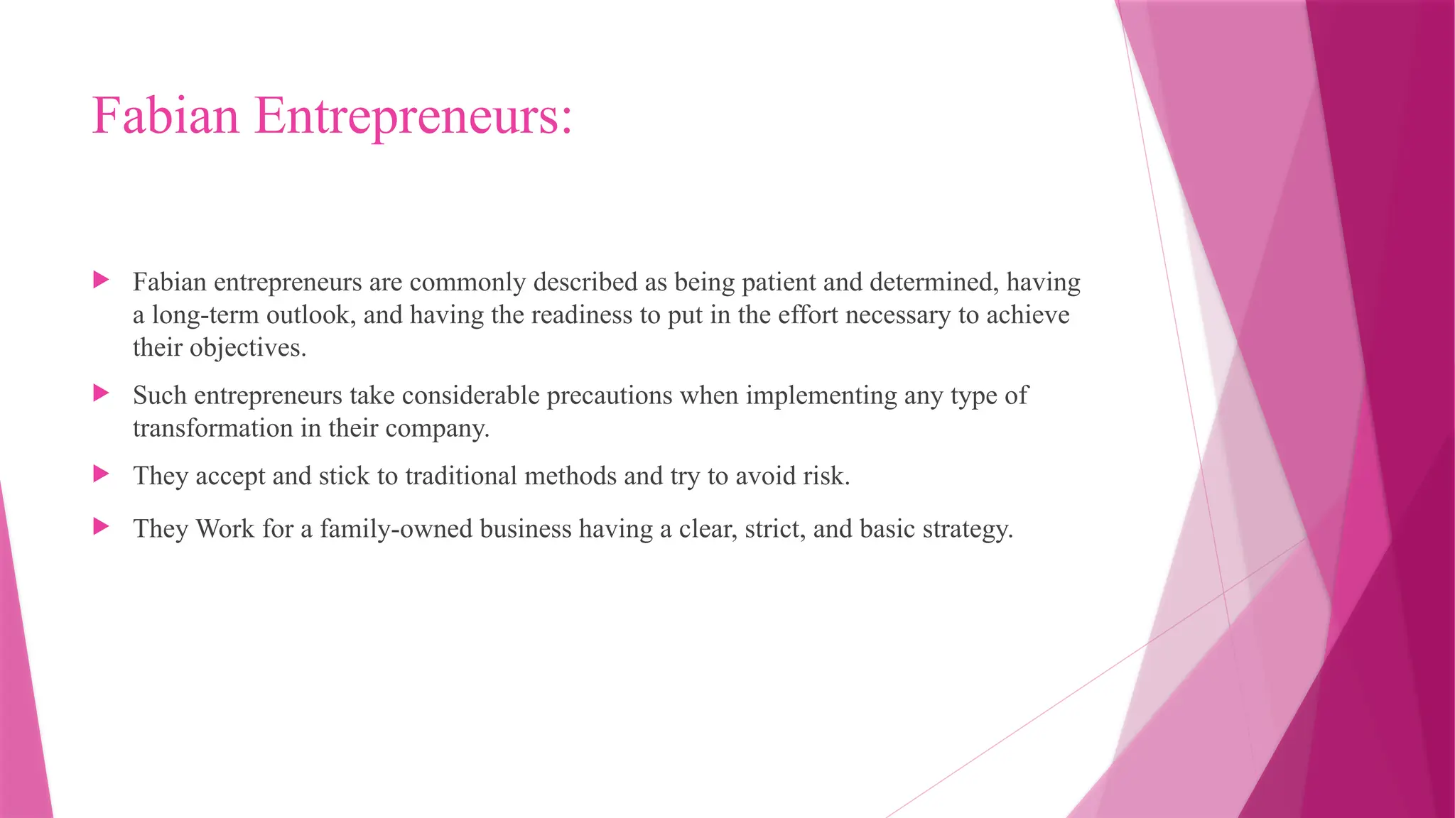 ED- Types of Entrepreneur: Innovative, Imitative, Fabian & Drone | PPTX