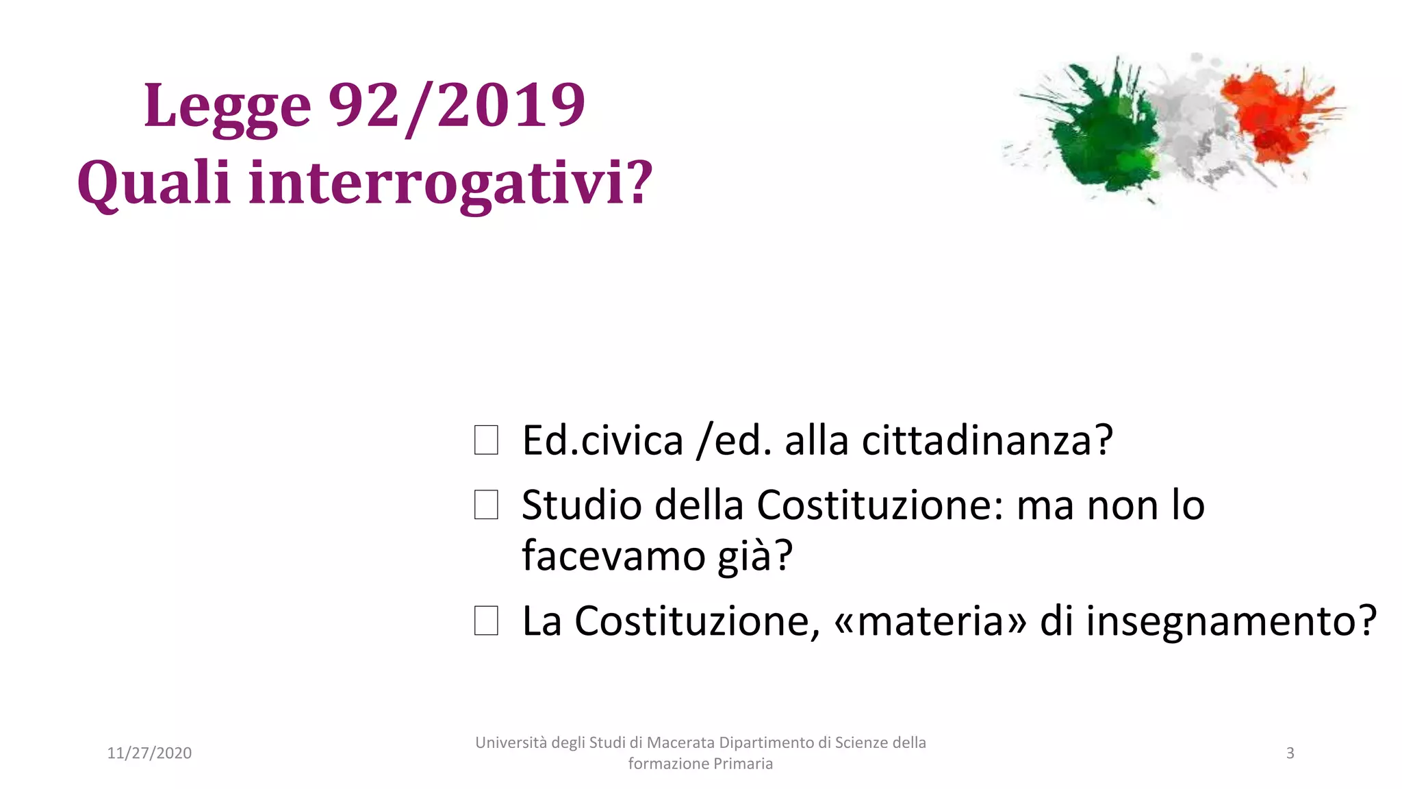 Ed.civica e costituzione | PPTX