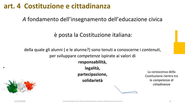 Ed.civica e costituzione | PPTX