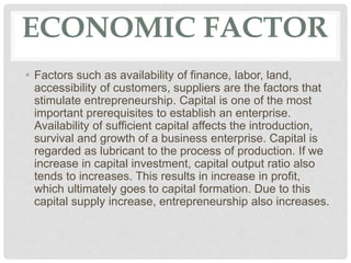Factors affecting entrepreneurship | PPTX