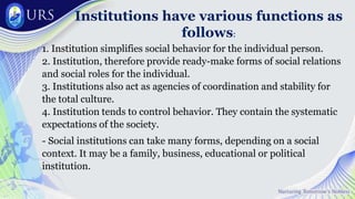 Social Institutions Ed3 | PPTX