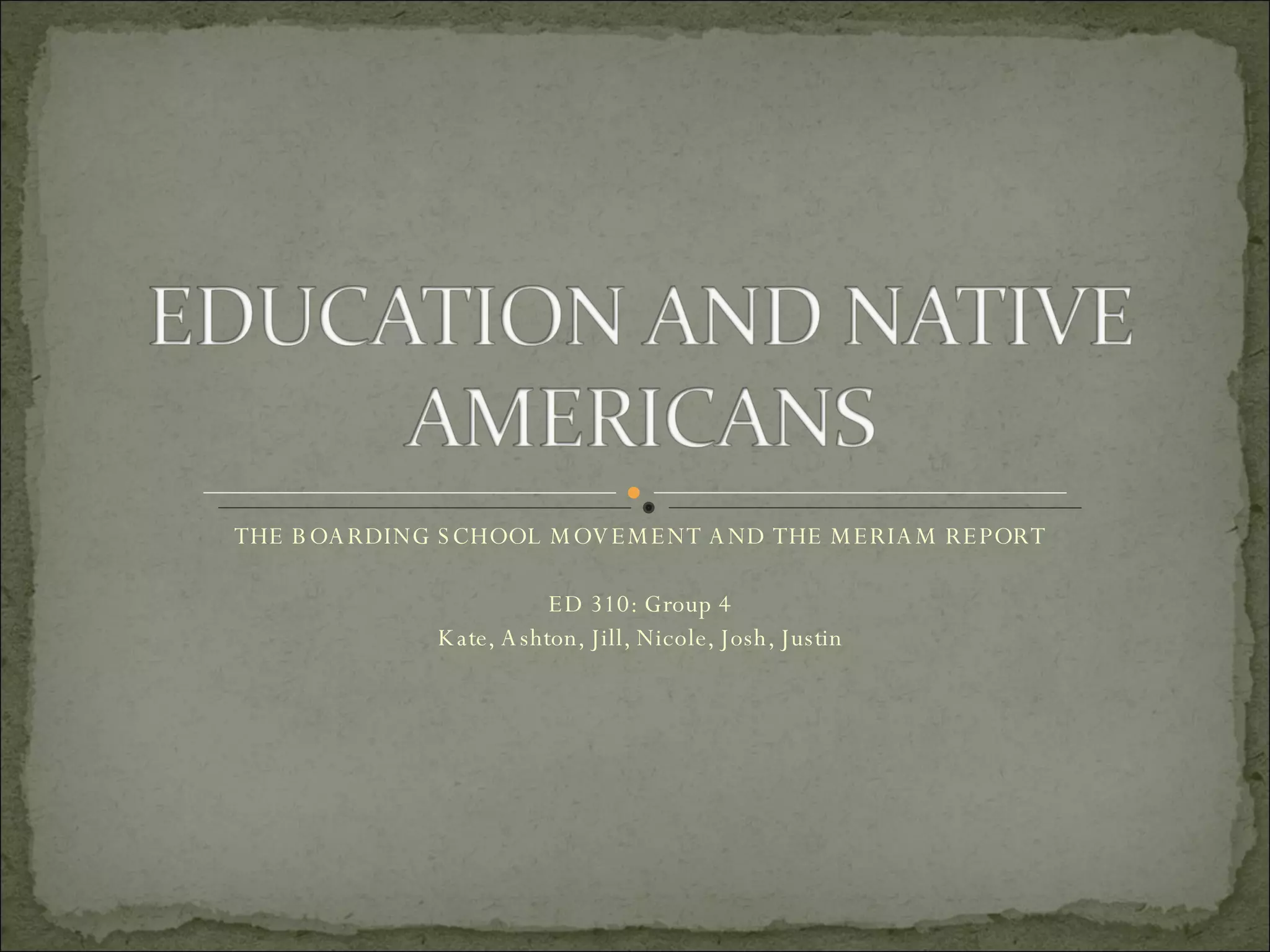Education and Native Americans | PPT