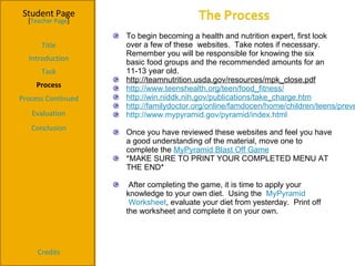 Ed 331 Webquest- Living Healthy | PPT