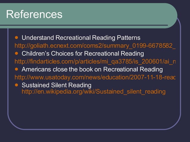 Ed 357 Recreational Reading | PPT