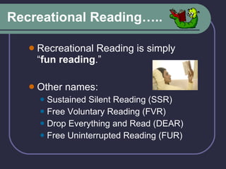 Ed 357 Recreational Reading | PPT