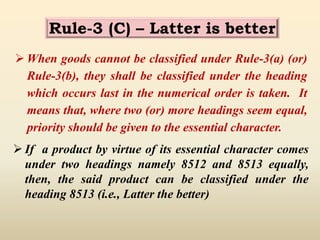 Classification of excisable goods | PPTX