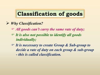 Classification of excisable goods | PPTX