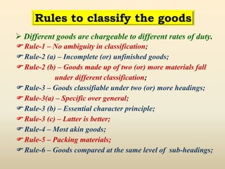 Classification of excisable goods | PPTX