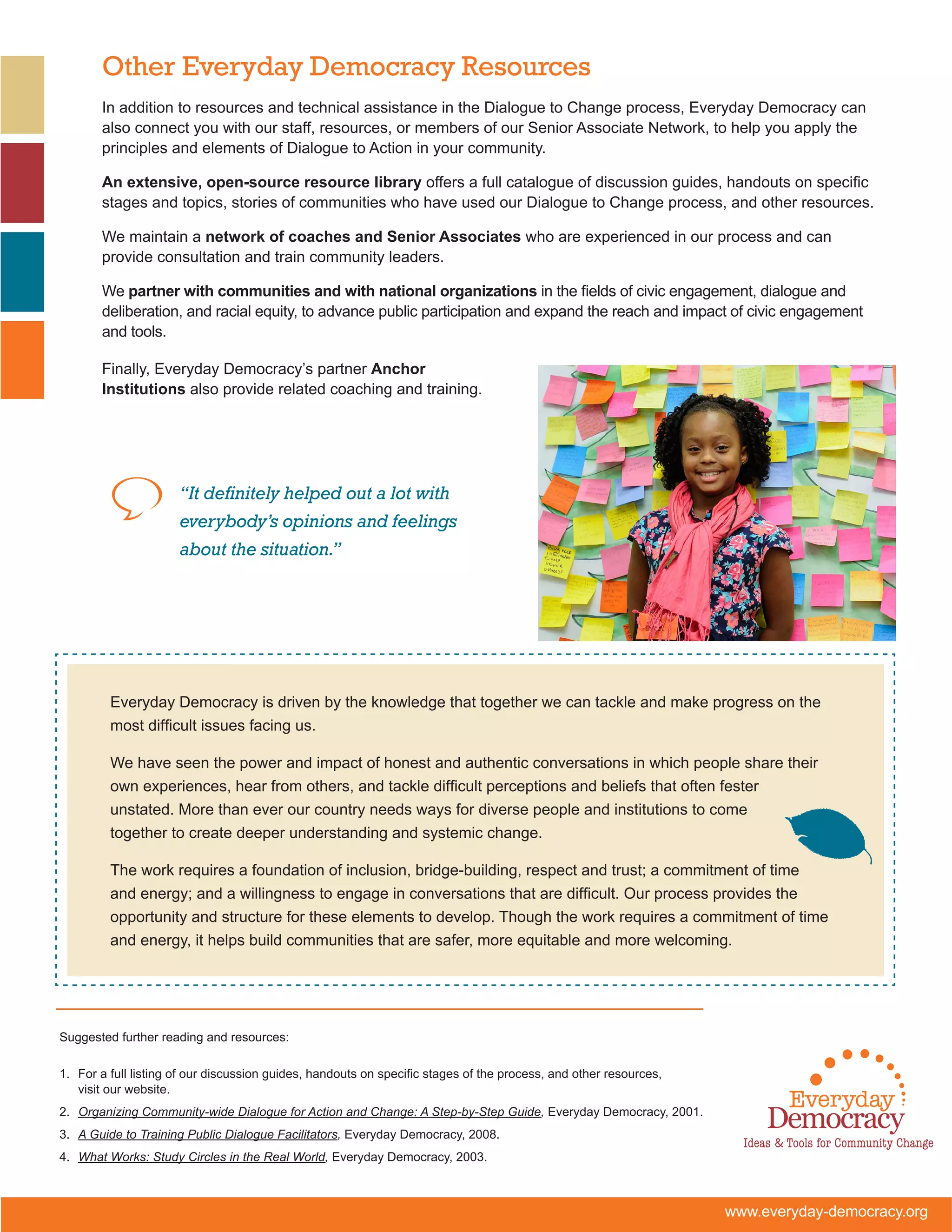 Everyday Democracy's Dialogue to Change Process | PDF