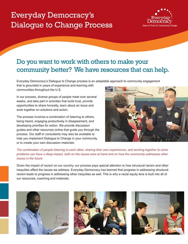 Everyday Democracy's Dialogue to Change Process | PDF