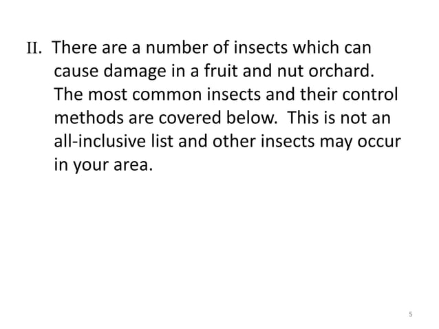 Identify and Control Insects on Fruit and Nut Crops | PPTX