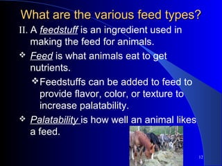 Nutritional Needs of Livestock Animals | PPT