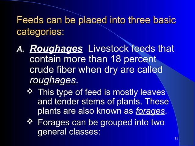 Nutritional Needs of Livestock Animals | PPT