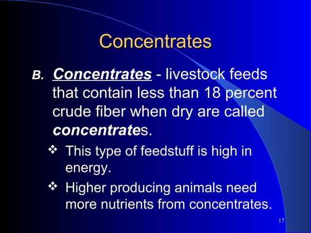 Nutritional Needs of Livestock Animals | PPT
