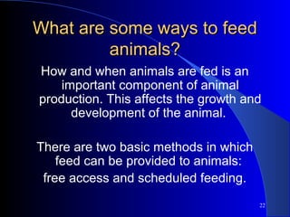 Nutritional Needs of Livestock Animals | PPT