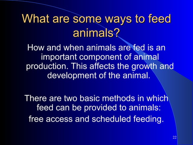 Nutritional Needs of Livestock Animals | PPT