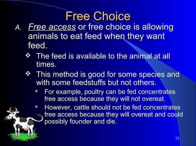 Nutritional Needs of Livestock Animals | PPT