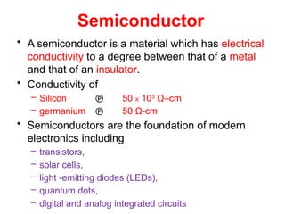 Semiconductor diodes ppt and also characteristics | PPTX