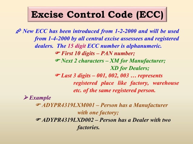 Excise duty registration | PPTX