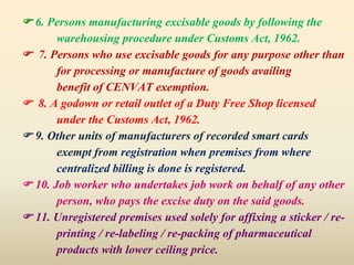 Excise duty registration | PPTX