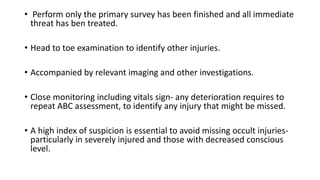 emergency department on secondary trauma in adult | PPTX