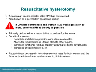 TRAUMA IN PREGNANCY AND MANAGEMENT OF THE PATIENT | PDF