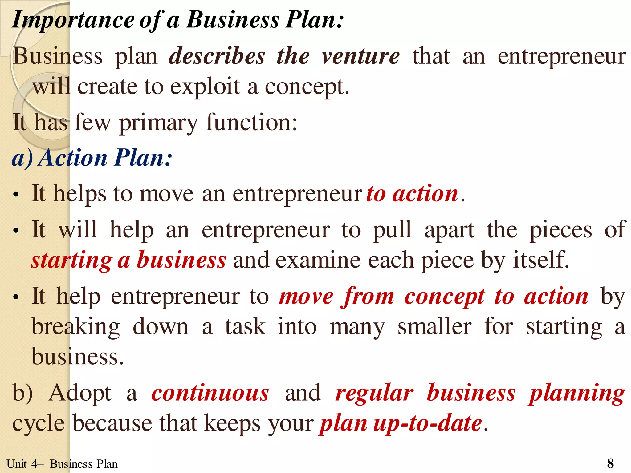 Entrepreneurship development - Business Plan | PDF