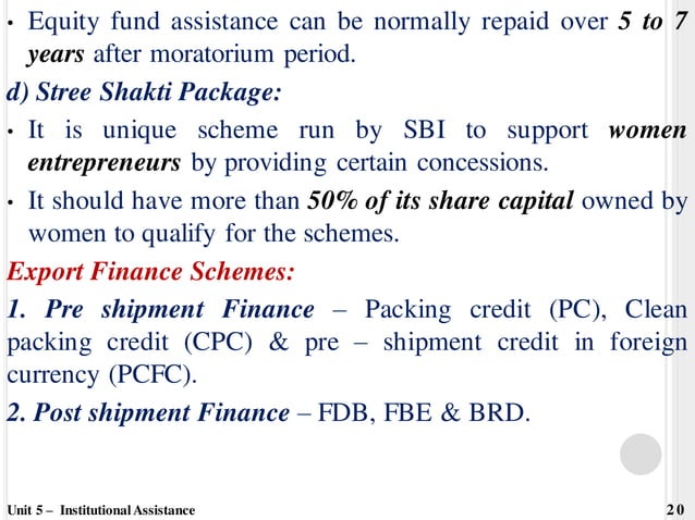 Entrepreneurship development - Institutional Assistance | PDF ...