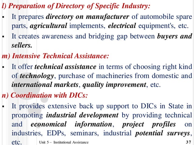 Entrepreneurship development - Institutional Assistance | PDF ...