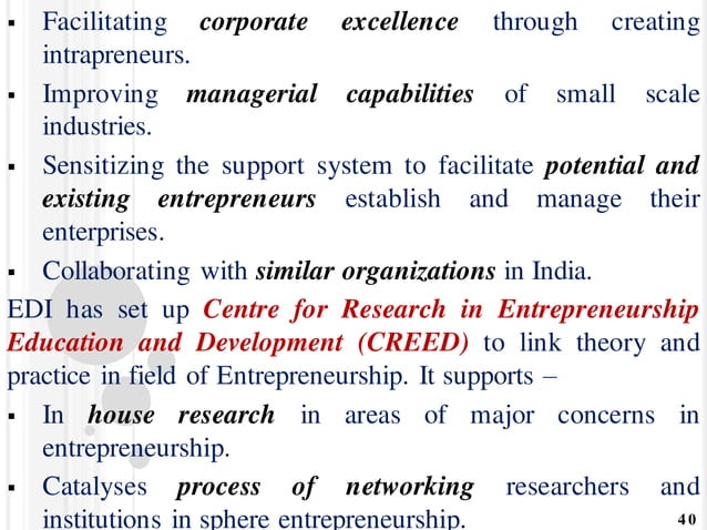 Entrepreneurship development - Institutional Assistance | PDF ...