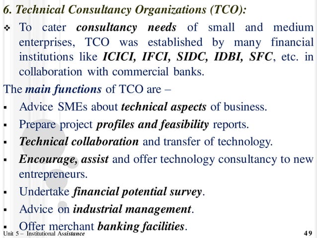 Entrepreneurship development - Institutional Assistance | PDF ...