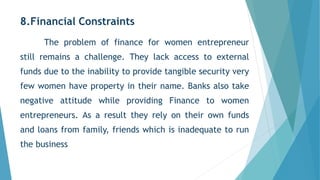 PROBLEMS OF WOMEN ENTREPRENEURS | PPTX