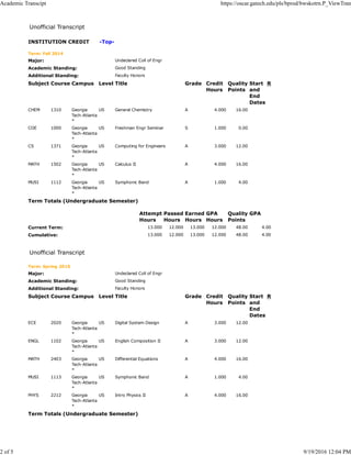 Yu_Michael_Fall_2016_Transcript | PDF | Undergraduate Education ...