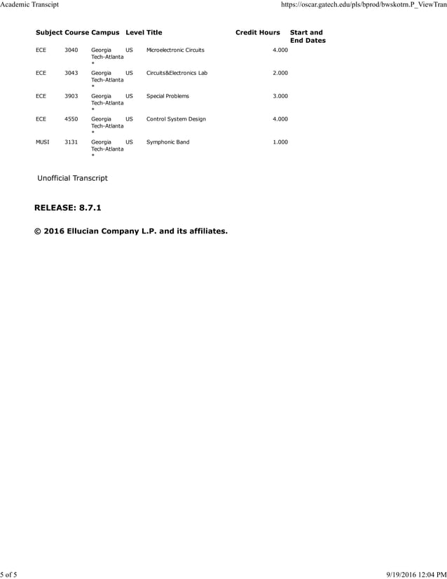Yu_Michael_Fall_2016_Transcript | PDF | Undergraduate Education ...
