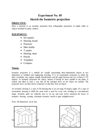 Engineering Darwing (Isomeric Projection) | DOCX