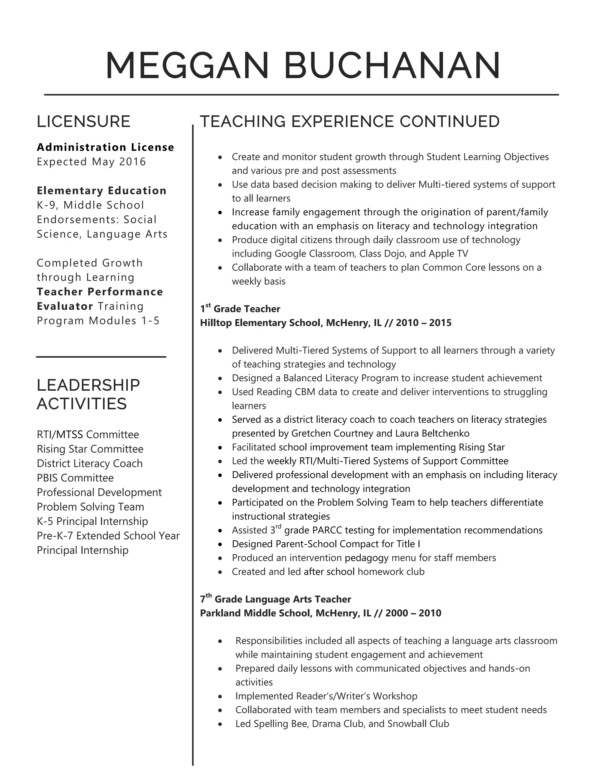 Meggan M. Buchanan Resume | PDF