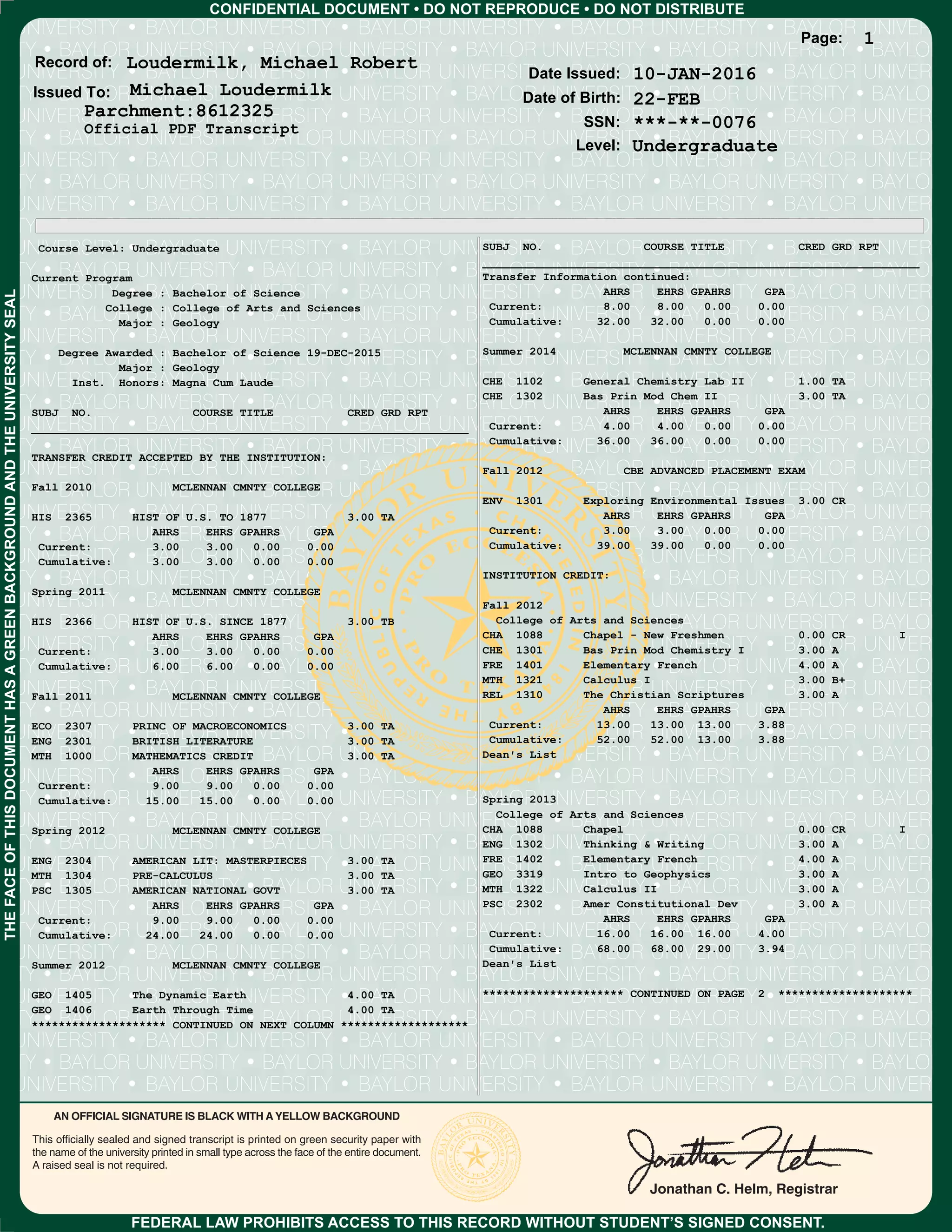Michael Loudermilk Transcript | PDF