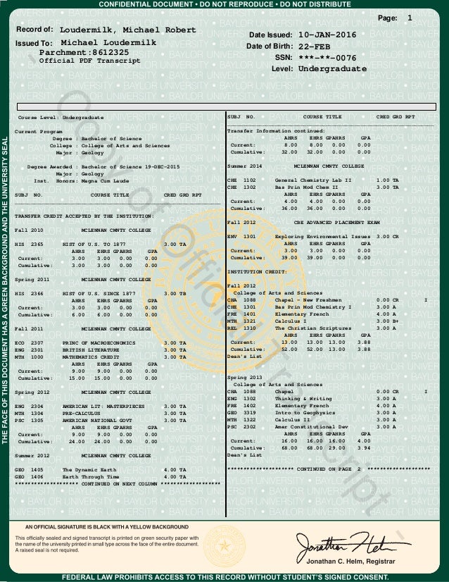 Michael Loudermilk Transcript