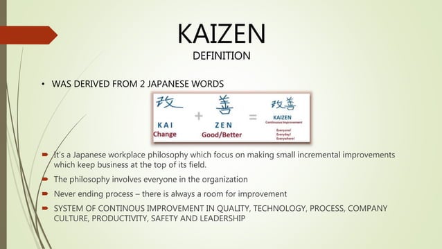 KAIZEN | PPTX | Business | Business and Finance