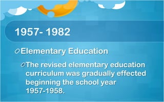 Journey in the Basic Education Curricular reforms | PDF