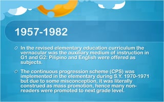 Journey in the Basic Education Curricular reforms | PDF