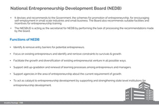 Role Of Agencies assisting Entrepreneurship | PDF