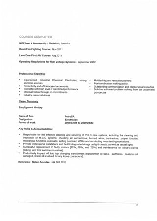 Ricardo Booysen CV | PDF