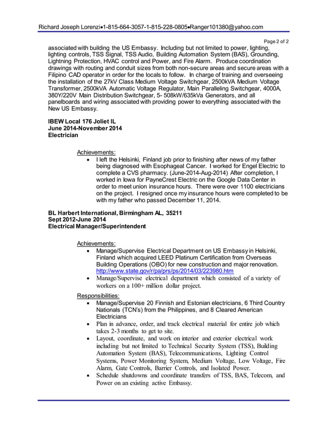 Resume 12-15-2016 | DOCX | Civil Engineering Industry | Industries